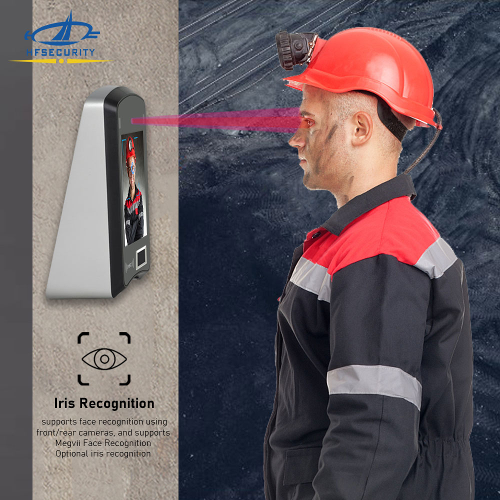 Iris Face Time Attendance Access Control Use In Mining Field Hfsecurity Hfsecurity
